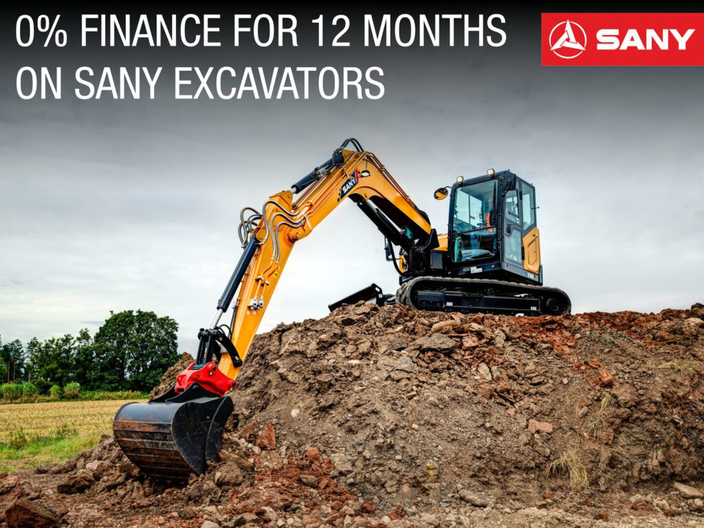 0% Finance for 12 Months on SANY Excavators - C&O