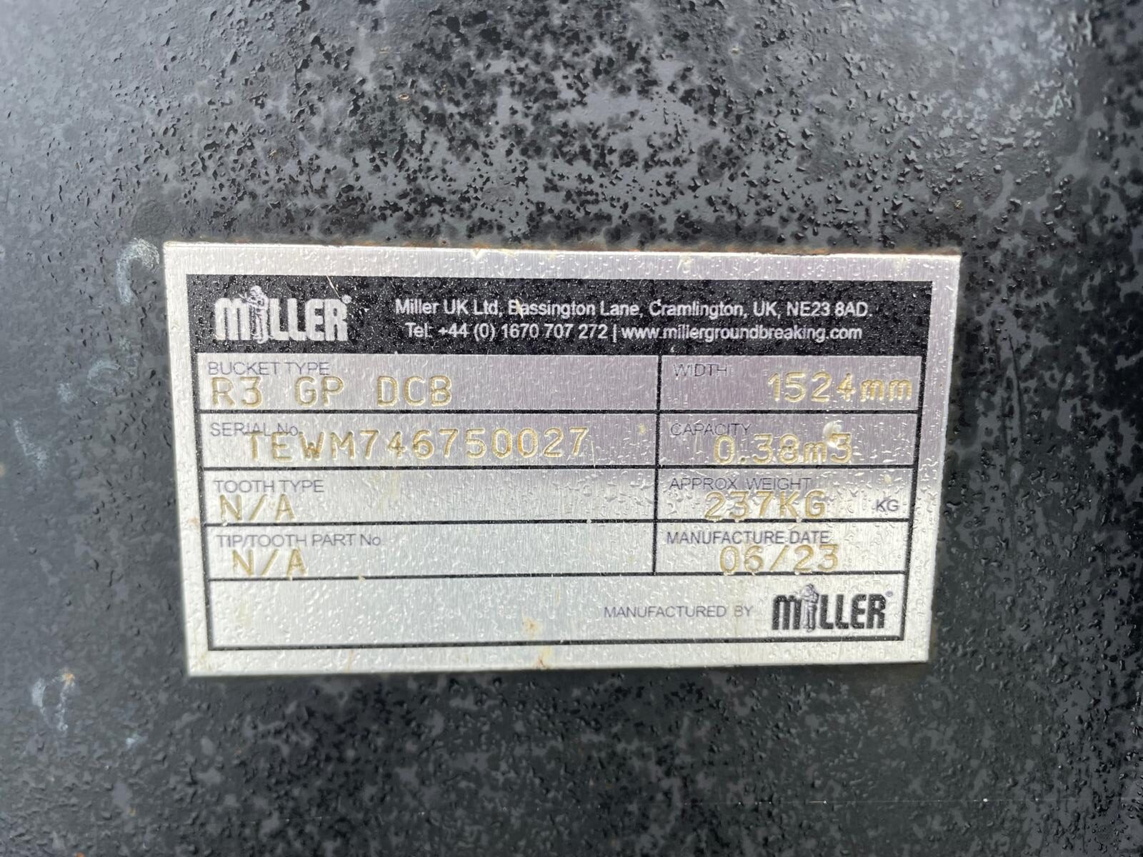 Miller Excavator Bucket NO.51 - C&O